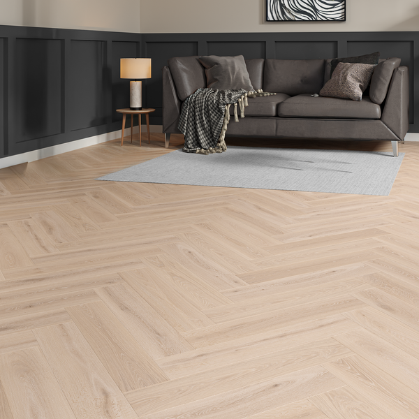 Lattia Robusto Click Whispering Oak Herringbone Click SPC Flooring ...