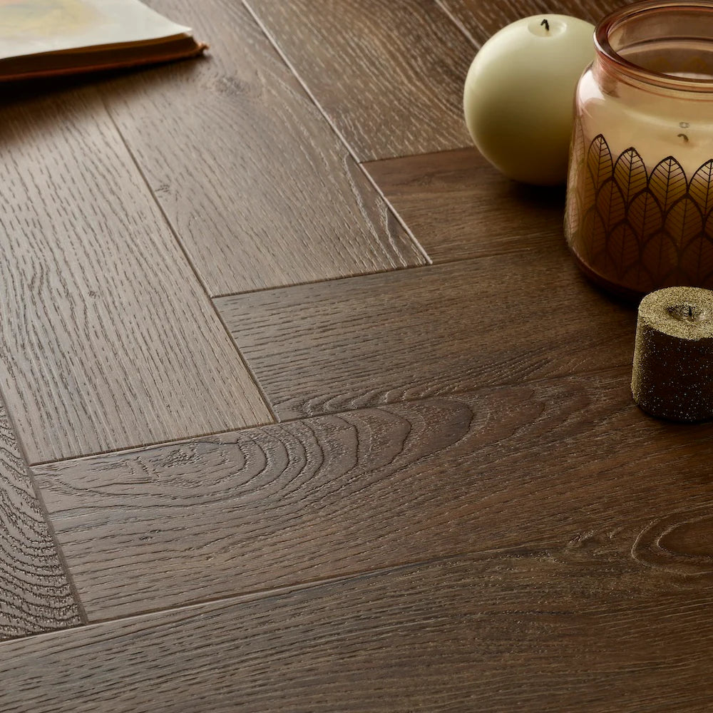 Elements Inspirations Herringbone Espresso EIH02 Glue Down LVT Vinyl F ...