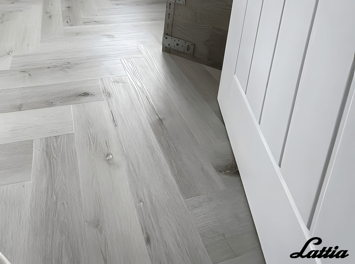 Lattia Vantaa Click Arctic Maple Herringbone Click SPC Flooring ...